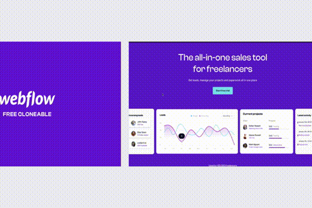 Saas landing page - Kiyoo - Webflow